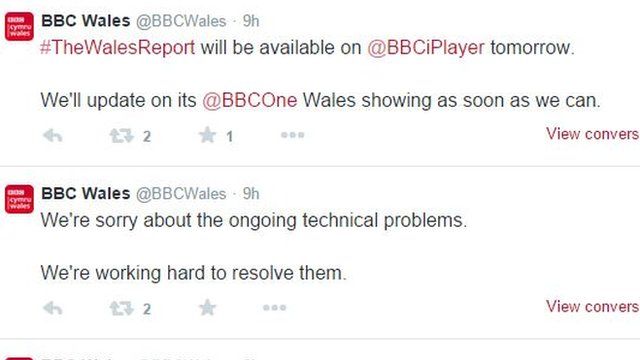 BBC Cymru Wales sorry for technical issues - BBC News