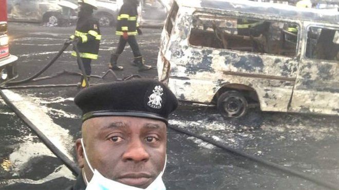 Lagos Otedola tanker fire: FRSC go prosecute company wey get fuel ...