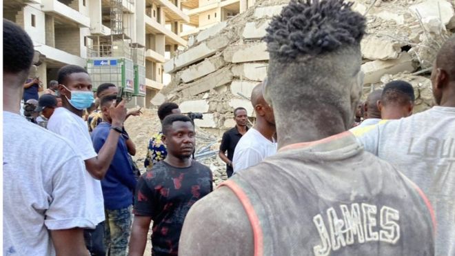 Building collapse in Yaba Lagos: Authorities recover three deadi bodi ...