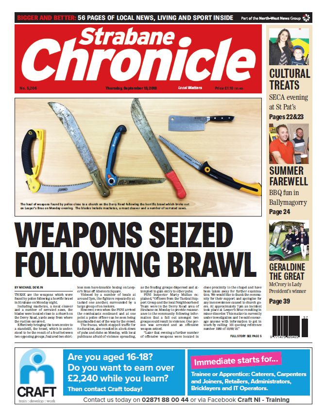 NI weekly papers: Strabane brawl and border time zones - BBC News