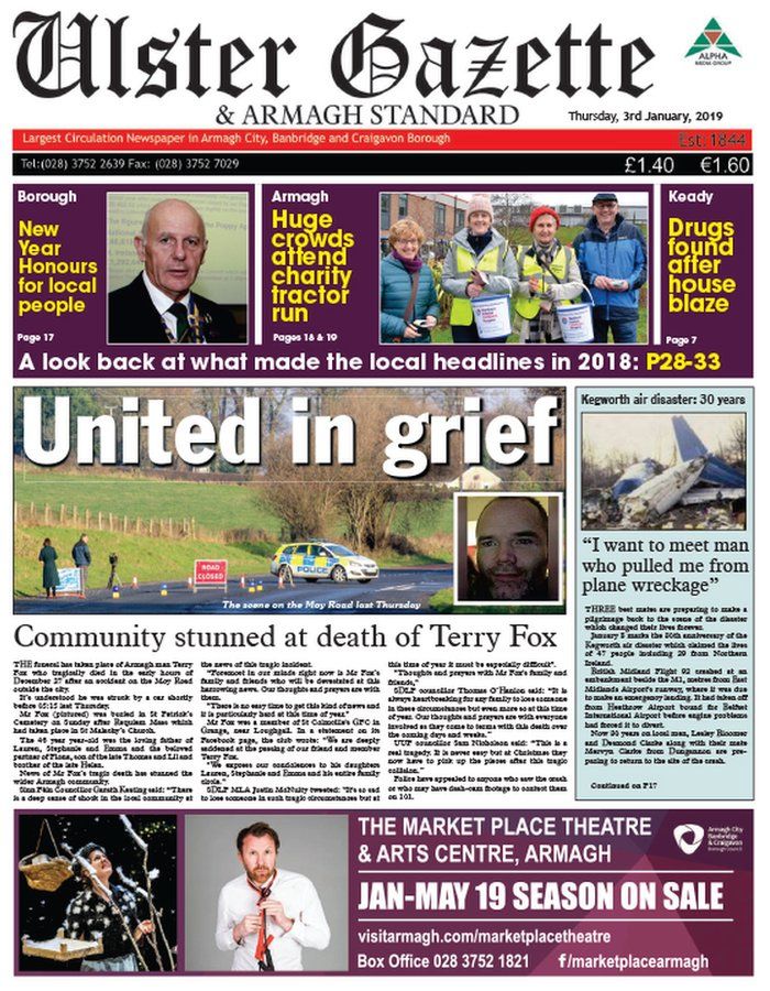 NI weekly paper review: Local heroes and abortion on the border - BBC News