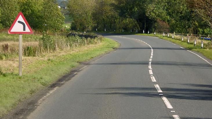 Three in hospital after crash on A75 near Glenluce - BBC News