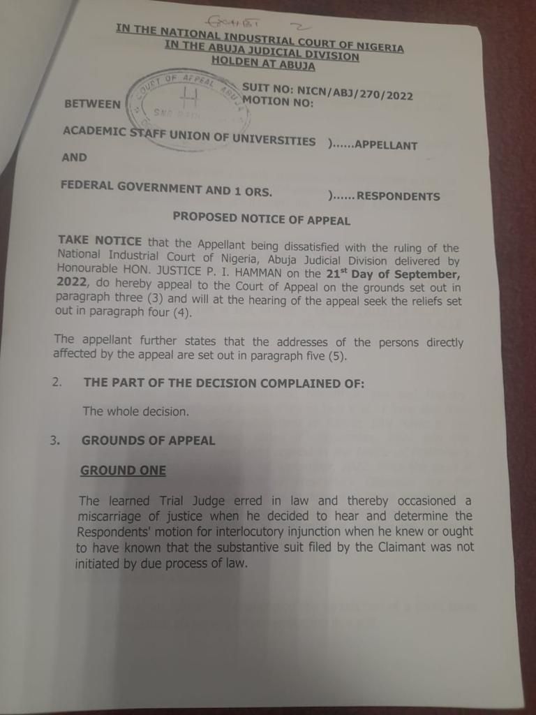 ASUU strike update: Union don file appeal against Nigeria court order wey stop dia strike - BBC ...