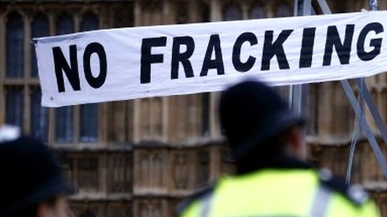 Anti-fracking protesters cause disruption in UK cities - BBC News