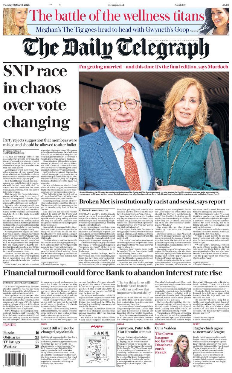Scotland's papers: Sturgeon denies SNP crisis and humanity on thin ice ...