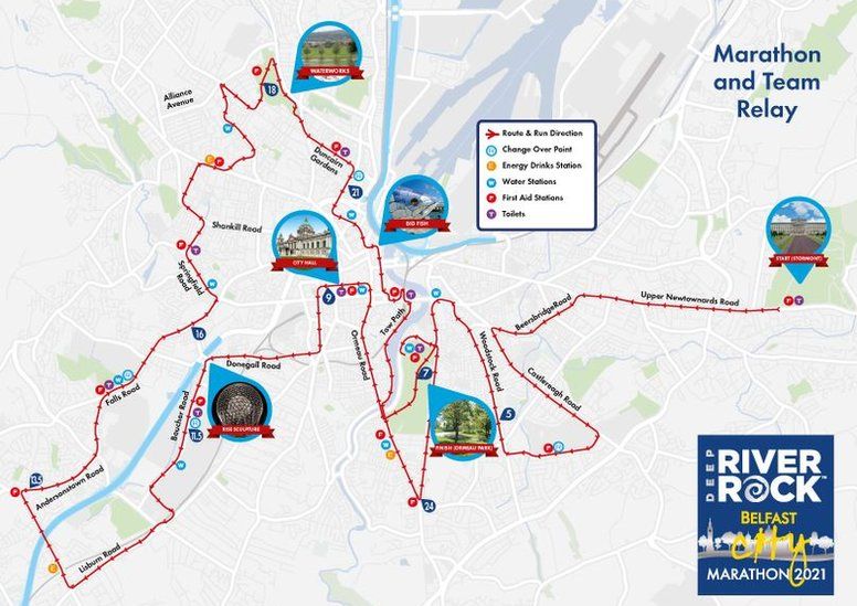 Belfast City Marathon: Race returns after Covid cancellations - BBC News