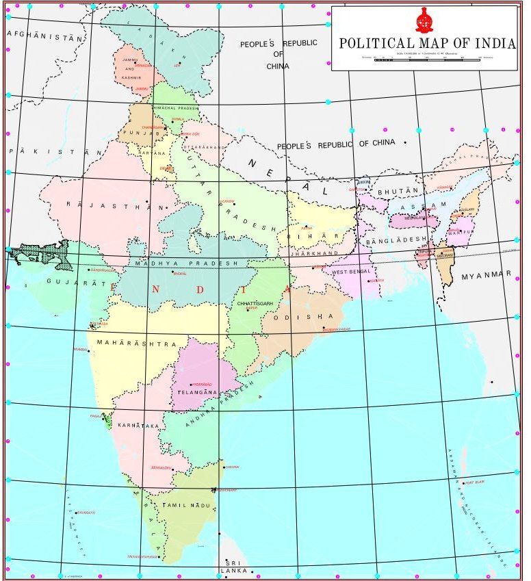 भारताचा नवीन नकाशा: जम्मू-काश्मीर आणि लडाख वेगेवेगळे केंद्रशासित प्रदेश ...