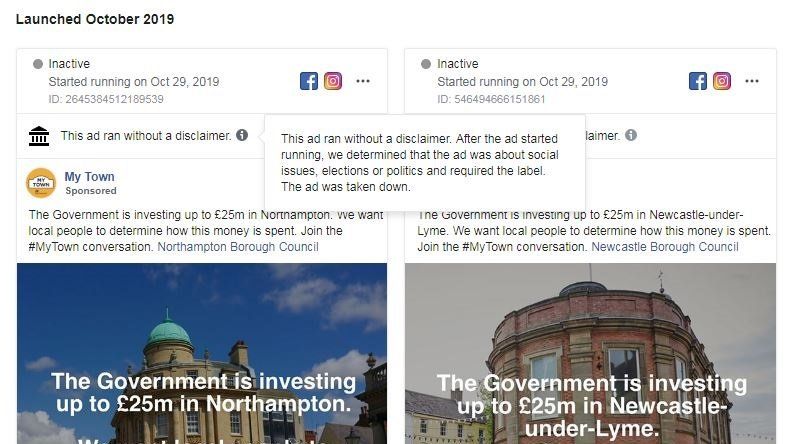 General Election 2019: Facebook takes down 'political' advertising ...