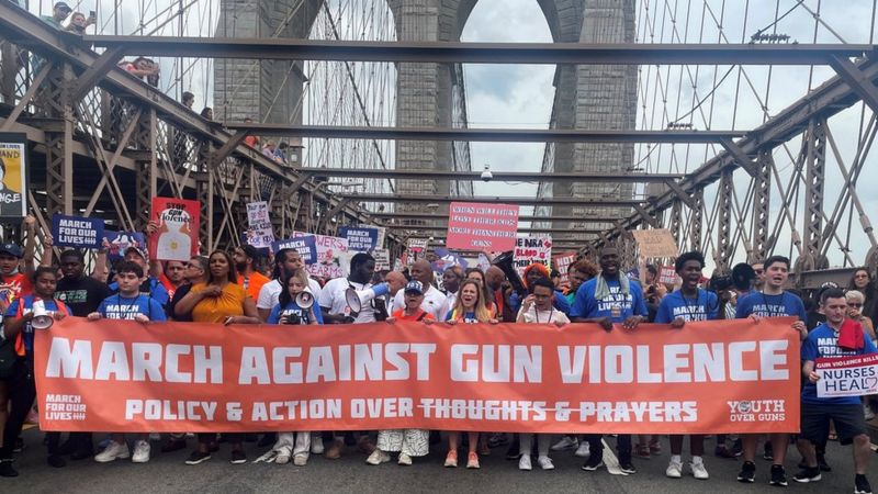 March For Our Lives: Tens of thousands rally for stricter US gun laws ...