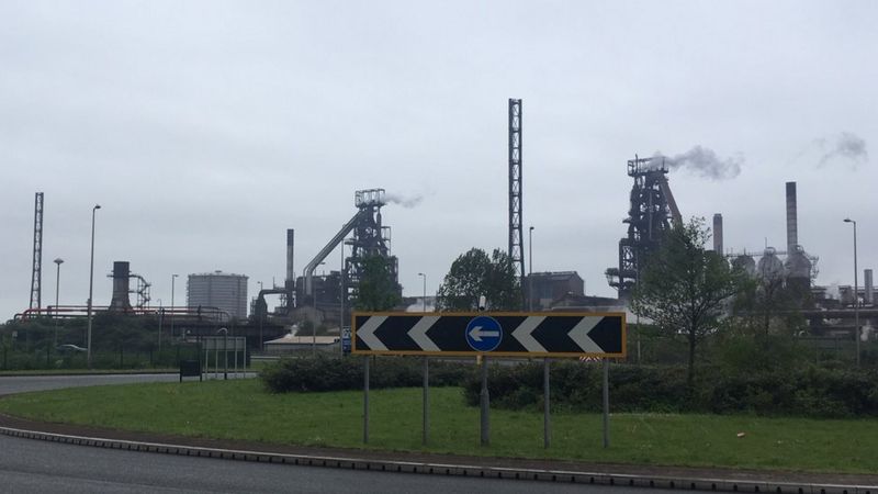 Steel plant explosion: Two burned at Tata in Port Talbot - BBC News
