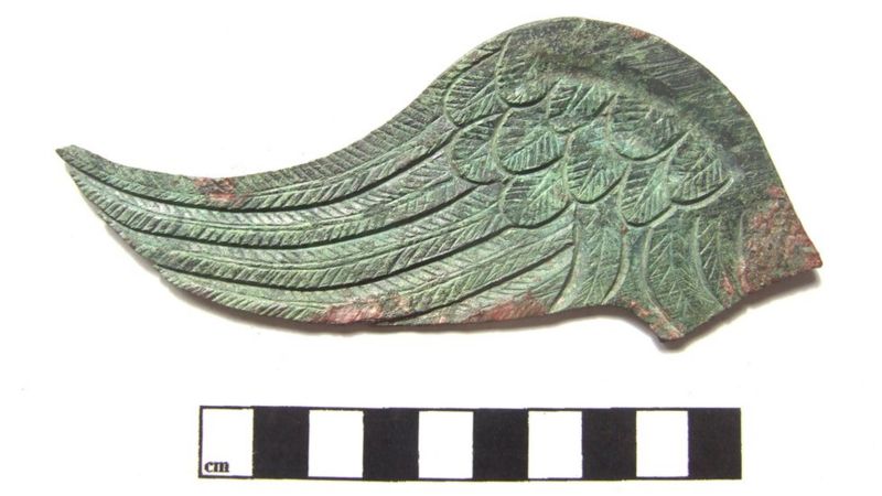 Roman bronze wing unearthed in Gloucester to go on show - BBC News
