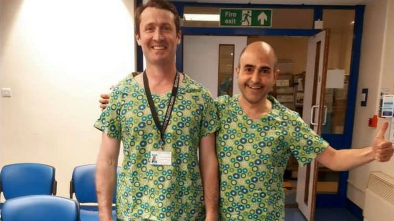 Coronavirus: Wacky and wonderful scrubs for NHS workers - BBC News