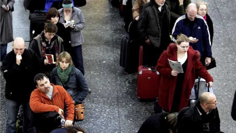 British queuing and 'the power of six' - BBC News