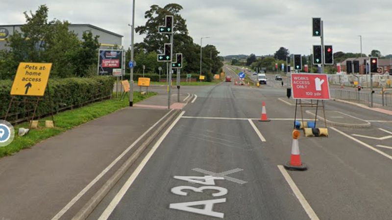 A34 in Stafford is being shut to surface the road - BBC News