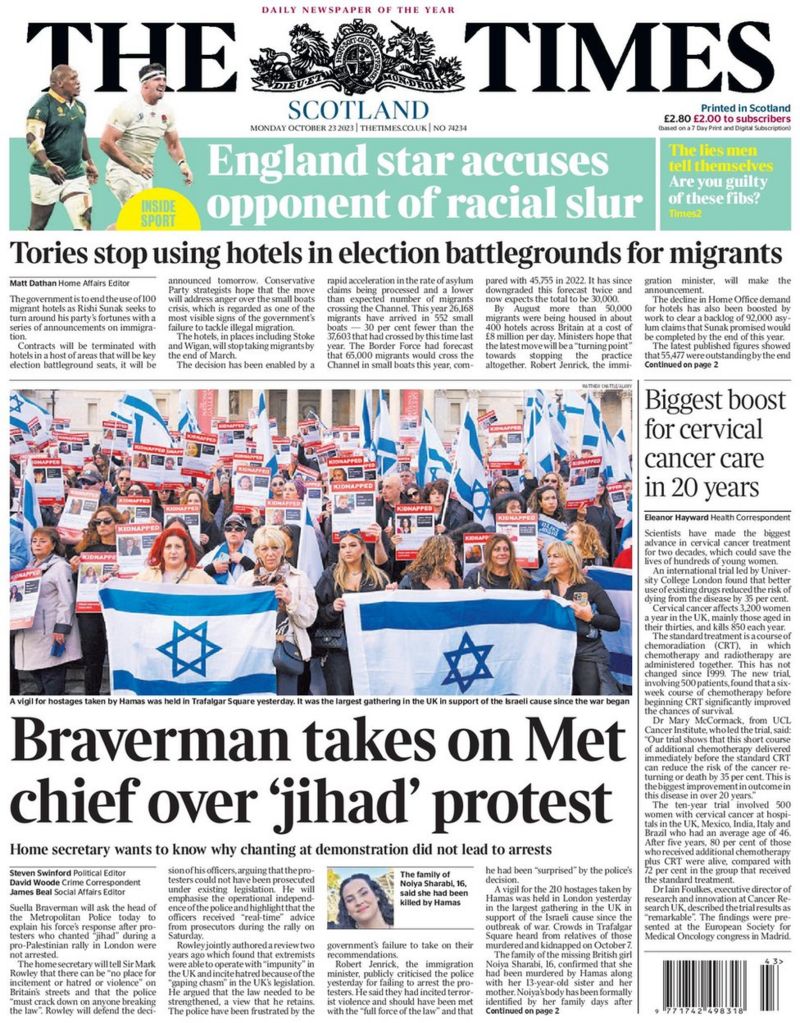 Storm Babet 'devastation' and demo chants 'fury' - BBC News