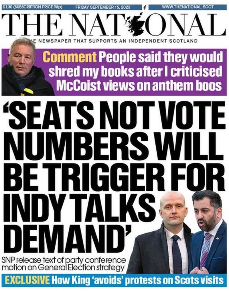 Scotland's papers: SNP set indy talks seat target and energy stats row ...