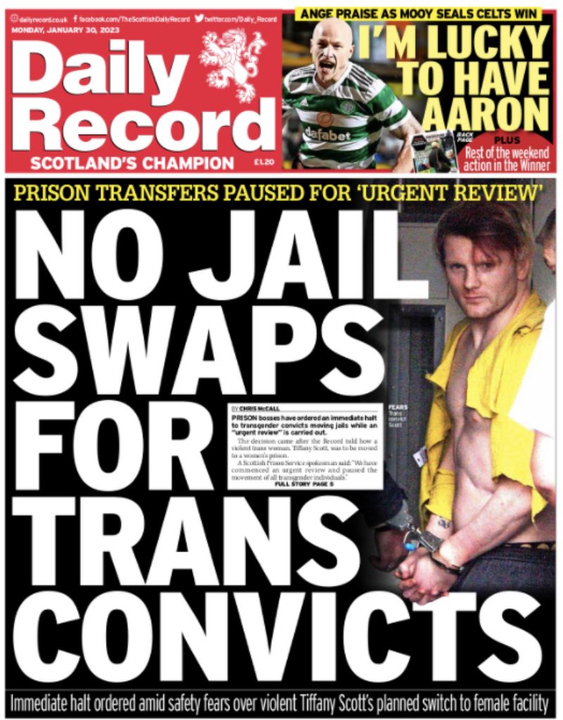 Scotland's papers: Halt on trans prisoner moves and Zahawi sacked - BBC ...