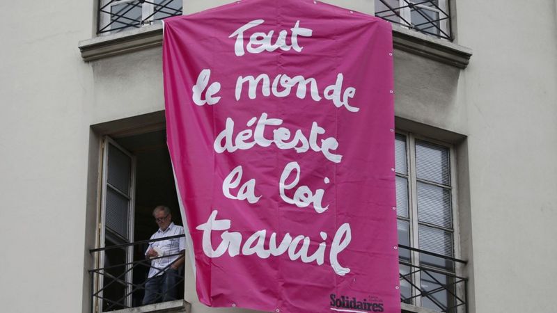 France labour reform: Clashes during 'last round' of street protests ...