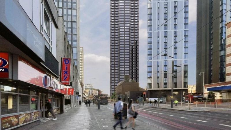 Birmingham city centre tower block plans submitted - BBC News