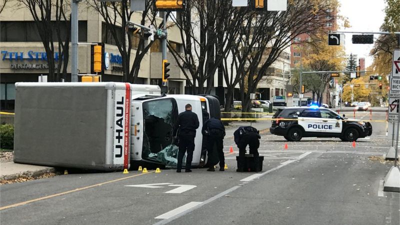 Edmonton attack: Refugee arrested over 'terror' incident - BBC News