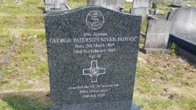 New headstone for Royal Navy sailor's Birmingham grave - BBC News
