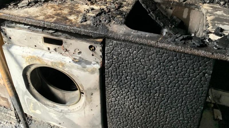 Tumble dryer warning after Wirksworth basement fire - BBC News