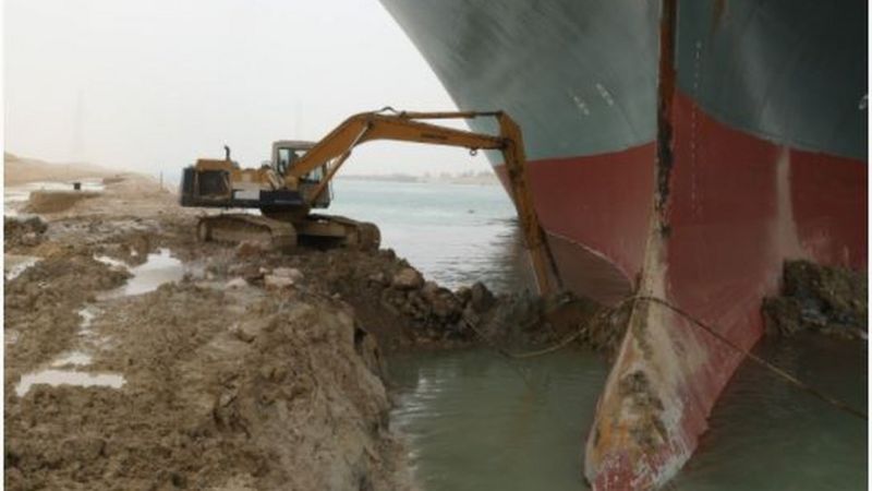 Suez blockage is holding up $9.6bn of goods a day - BBC News
