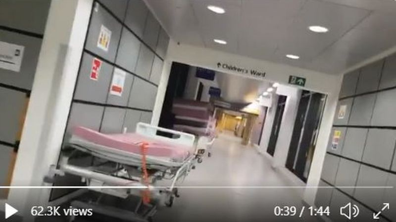 Covid: The truth behind videos of 'empty' hospitals - BBC News