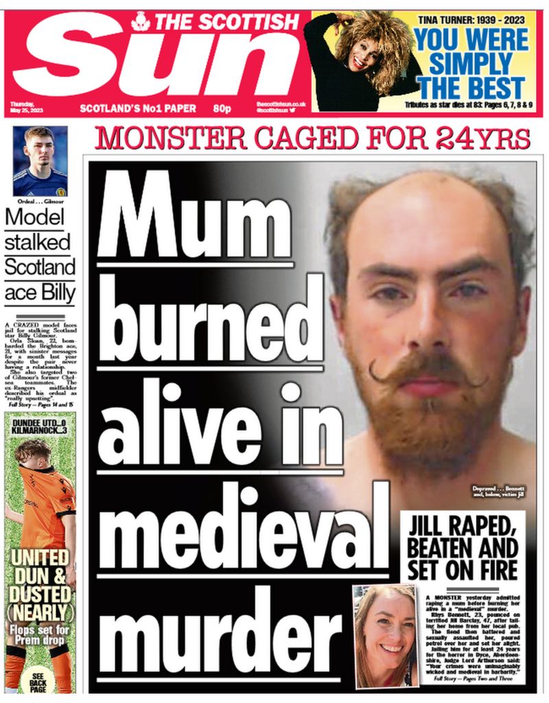 Scotland's Papers: 'Medieval' murderer jailed and 'simply the best ...