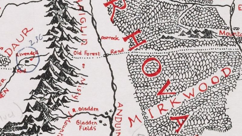 Pictures: Tolkien's Middle-earth map goes on display - BBC Newsround