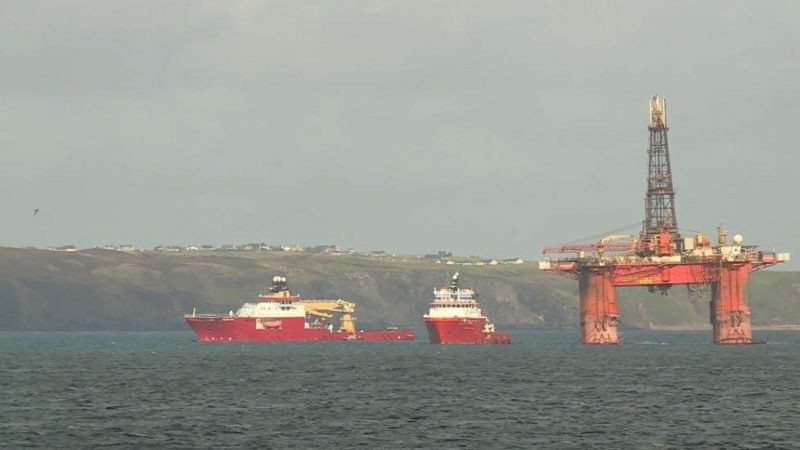 Work begins on raising anchors linked to Transocean Winner - BBC News