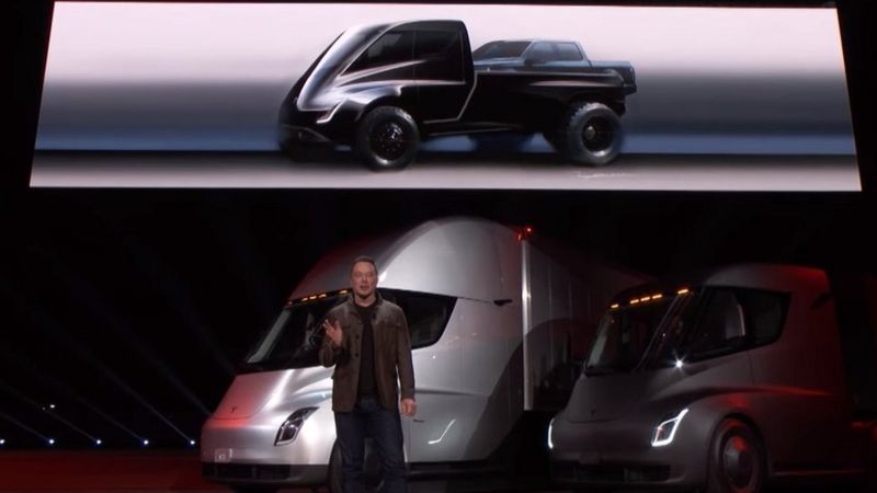 Tesla's Elon Musk promises pick-up truck and new features - BBC News
