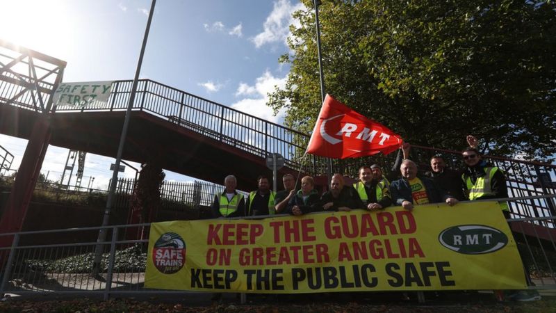 Rail strikes continue to hit services across England - BBC News