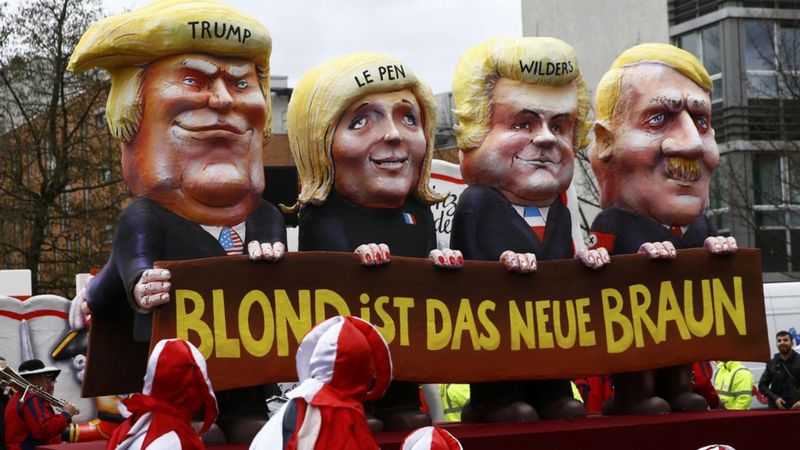 In pictures: German carnival mocks Trump and Brexit - BBC News