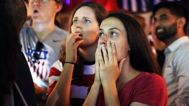 Women's World Cup: US fans celebrate as team reaches final - BBC News