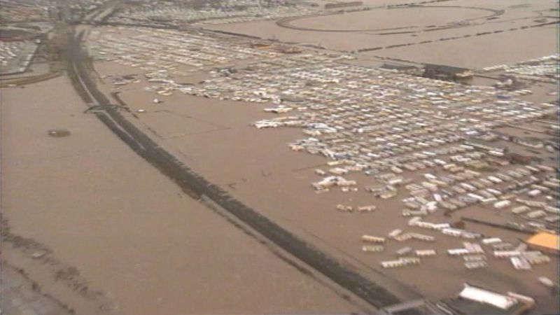 Thatcher's relief cash call after Towyn and Kinmel Bay floods - BBC News