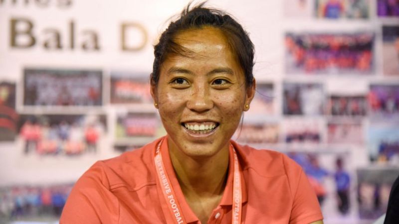 Bala Devi: The woman making Indian football history - BBC News