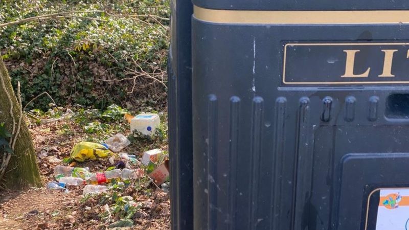 Roadside littering in Somerset at its worst, charity says - BBC News