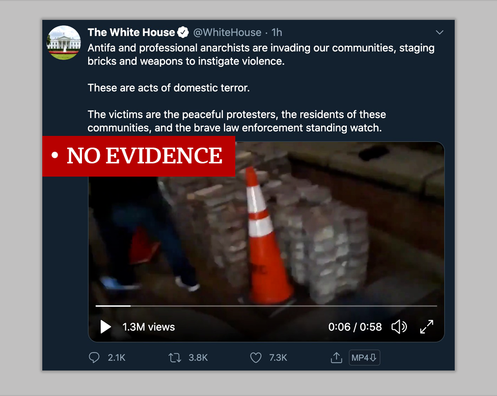 George Floyd: Fake White House image and protest videos debunked - BBC News