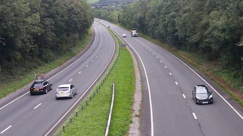 A48 reopens between Carmarthen and Nantycaws after six weeks - BBC News