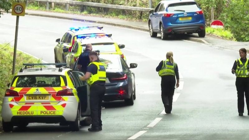 Llanelli: Two children and an adult in hospital after four vehicle ...
