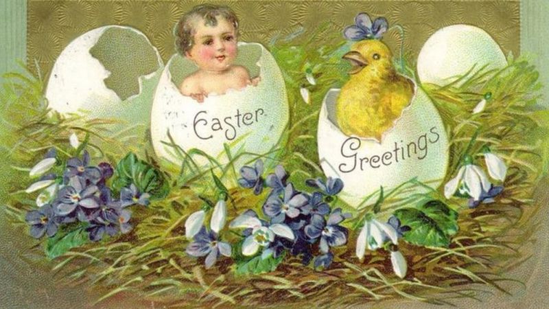 The odd world of Victorian Easter cards - BBC News