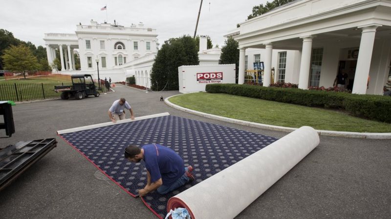White House gets the builders in for renovations - BBC News