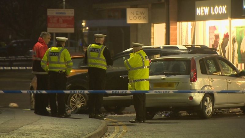 Three pedestrians struck by car in Inverurie - BBC News