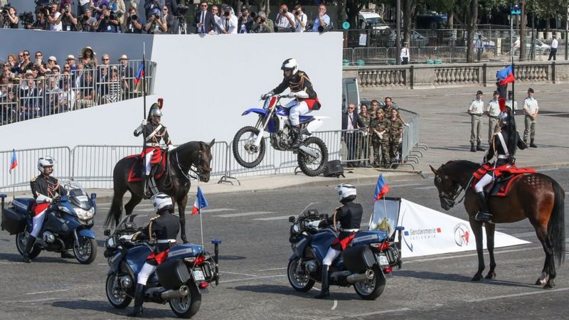 In pictures: France marks Bastille Day with spectacular parade - BBC News