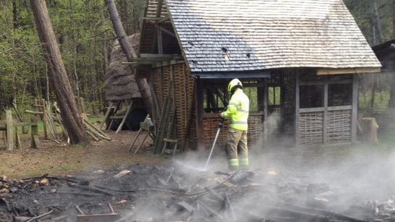 Tunstall Forest: Fire destroys heritage group's 'iconic' roundhouse ...