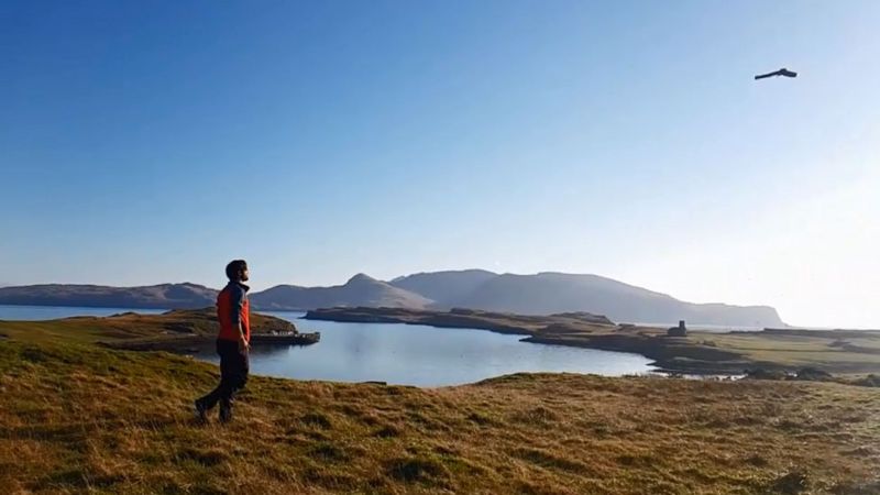 Drone's mapping of Canna and Sanday 'a world first' - BBC News