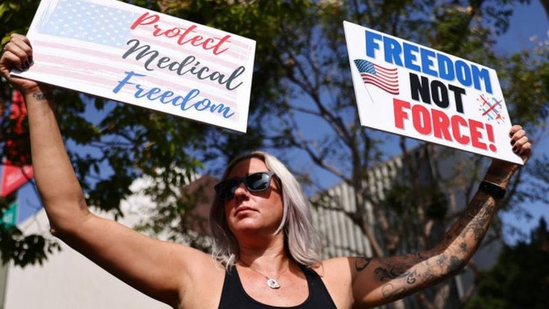 Covid: Who is not vaccinated in the US and what's the risk? - BBC News