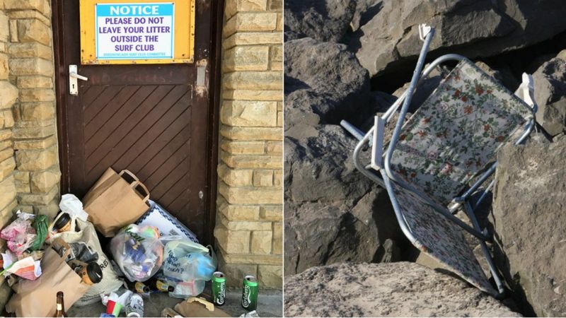Erosion reveals tonnes of Lynemouth Beach waste - BBC News