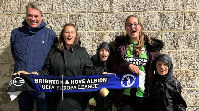Brighton & Hove Albion fans 'glad to be there' despite Europa loss ...